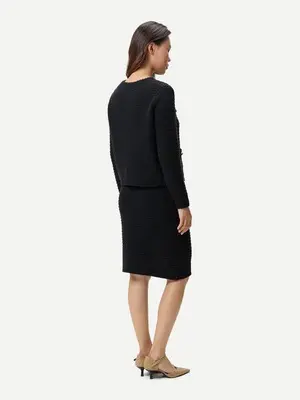 Gobi Cashmere Textured Knit Cashmere Jacket-style Cardigan - Black