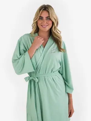 RUFFLEBUTTS Modal Blend Maternity Robe