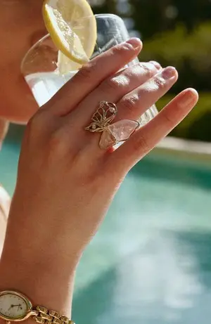 RETRO CHIC Butterfly Serenade Ring