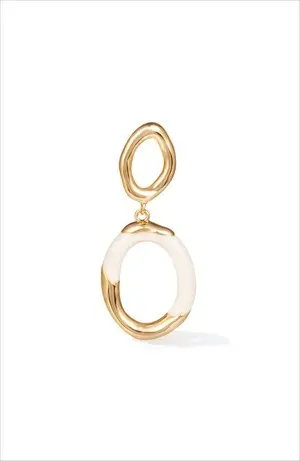 RETRO CHIC Time Ripples Round Hoop Earrings