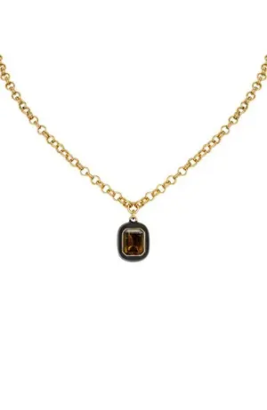 RETRO CHIC Roman Night Pendant - Brown & Gold