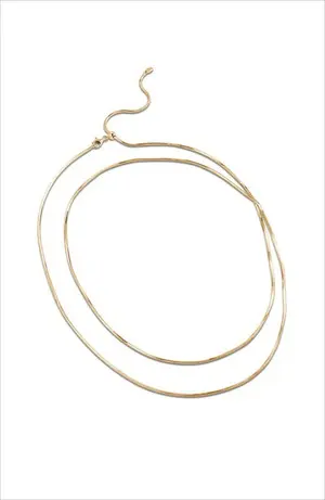 RETRO CHIC Whispers Convertible Chain Necklace - Gold