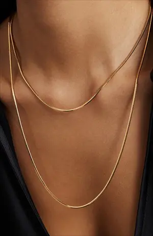 RETRO CHIC Whispers Convertible Chain Necklace - Gold