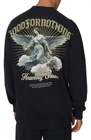 GOOD FOR NOTHING Heaven Relaxed Crewneck Sweatshirt
