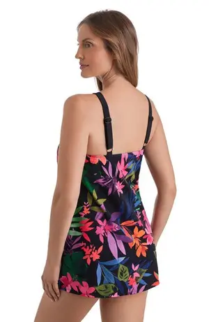 SHAPESOLVER Halter Neck Swim Dress