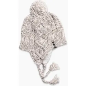 Turtle Fur Merino Wool Gianna Earflap Beanie - Natural
