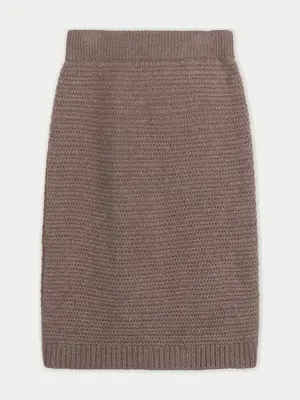 Gobi Cashmere Cashmere Sheath Skirt - Taupe