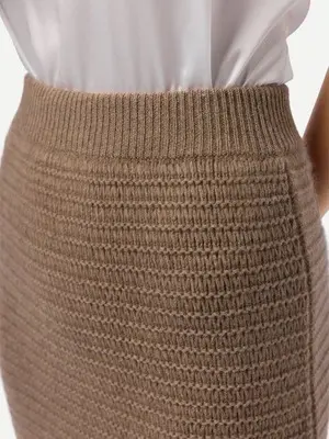 Gobi Cashmere Cashmere Sheath Skirt - Taupe