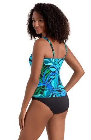 SHAPESOLVER Squareneck Tankini Swimsuit Top
