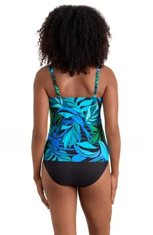 SHAPESOLVER Squareneck Tankini Swimsuit Top