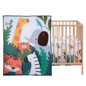 BEDTIME ORIGINALS Lollipop Jungle 3-piece Baby Nursery Crib Bedding Set - Multicolor