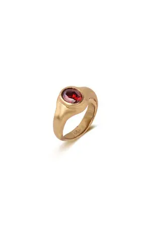 RC RETRO CHIC Fig Architectural Ring - Red & Gold