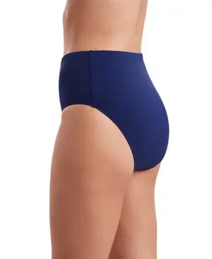 SHAPESOLVER Brief Swimsuit Bottom - Navy Blue