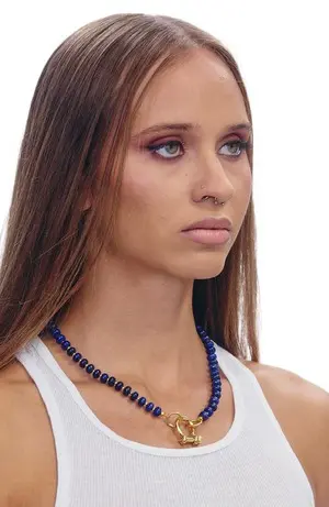 SHOP SPICY DAN Lapis Gold Plated Necklace - Blue