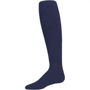 MEMOI Thin Ribbed Cotton Tights - Navy