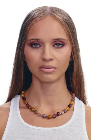 SHOP SPICY DAN Pebble Mookaite Necklace - Multicolor