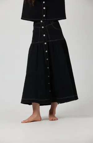 BY TESS COLLECTION Noelle A-line Midi Skirt