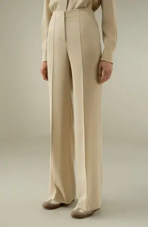 Lilysilk Minimalist Stretch Silk Crêpe Pant - Dune