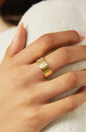 AURATE Infinity Band Ring - Vermeil/yellow