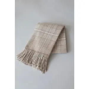 SSKEIN Rustic Plaid Throw - Taupe