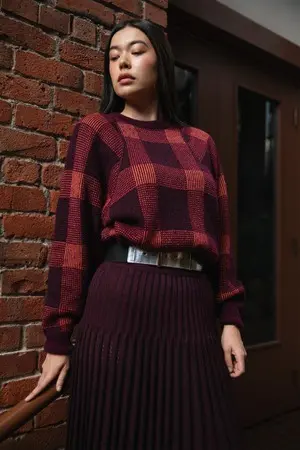SSKEIN Tartine Plaid Pullover
