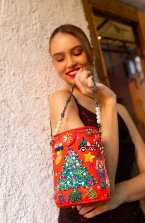 SIMITRI Christmas Bucket Bag