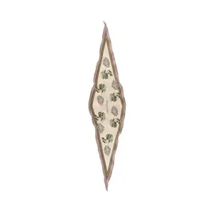 LOST PATTERN Nyc "daisy" Printed Silk Neckerchief - Beige