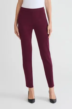 Ming Wang Knit Ankle Pants - Midnight Violet