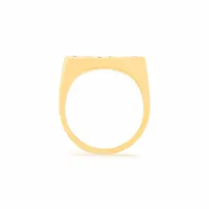 CAMPBELL + CHARLOTTE Edge Straight Stacking Ring - Orange Sapphire-gold