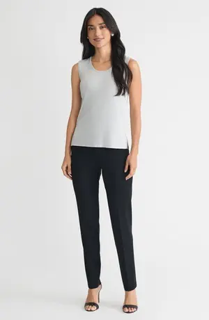 Ming Wang Mid-length Knit Tank - Silver