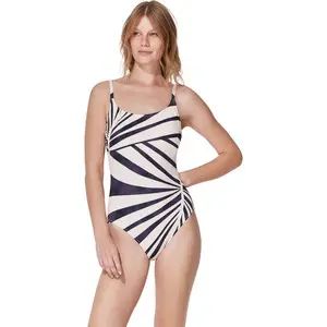 GOTTEX Desert Queen Scoop Neck One-piece - Smoke-cream