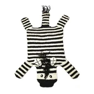 FINN + EMMA Organic Wool Play Mat + Nursery Rug | Zebra - Black