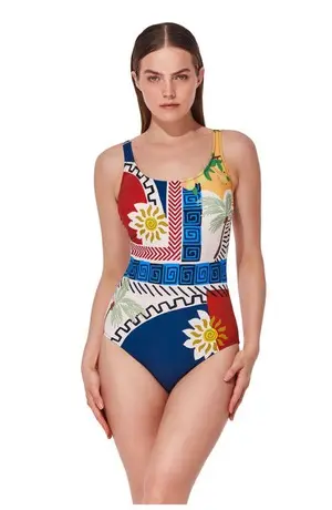 GOTTEX Positano Scoop Neck One Piece - Multi