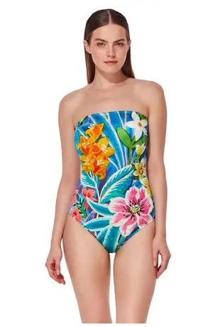 GOTTEX Tropicana Bandeau One-piece - Multi-blue