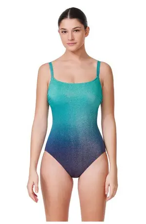 GOTTEX Dream Ombre Square Neck One Piece - Multi-blue