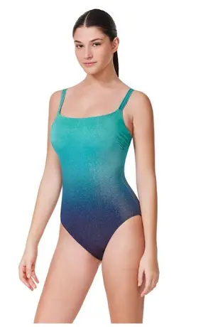GOTTEX Dream Ombre Square Neck One Piece - Multi-blue
