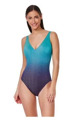 GOTTEX Dream Ombre V Neck One Piece - Multi-blue