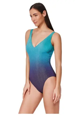 GOTTEX Dream Ombre V Neck One Piece - Multi-blue