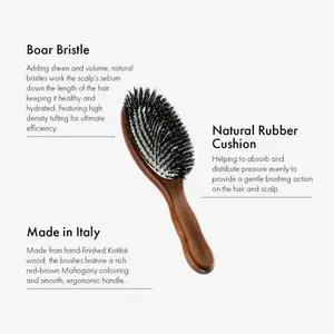 ACCA KAPPA Classic Oval Brushpure Bristle - Brown