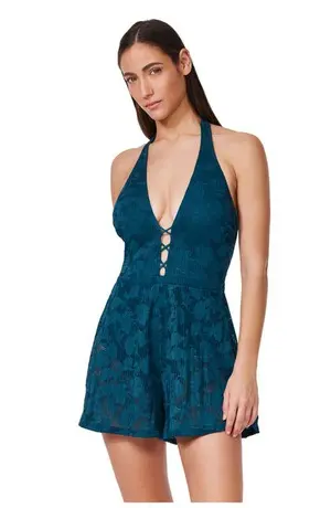 GOTTEX Jolene Textured Romper Swimdress - Petrol