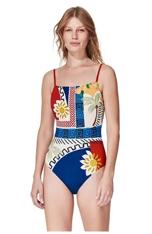 GOTTEX Positano Square Neck One Piece - Multi