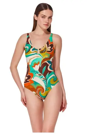 GOTTEX Porto U Wire One-Piece Swimsuit Multi-brown