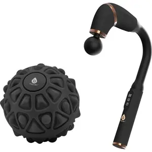 PURSONIC Ultimate Muscle Recovery Bundle Deep Tissue Massage Gun + Vibrating Massage Ball - Black