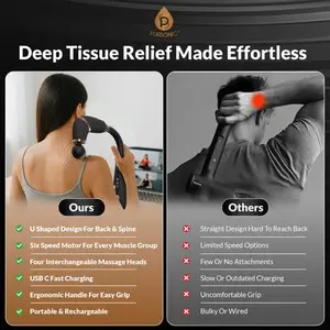 PURSONIC Ultimate Muscle Recovery Bundle Deep Tissue Massage Gun + Vibrating Massage Ball