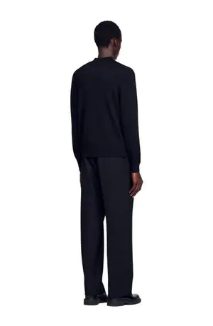 Sandro Wool High Neck Sweater - Black