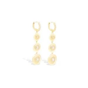 CAMPBELL + CHARLOTTE Evolve Chandelier Diamond Earrings - Diamond-gold