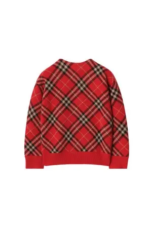 Burberry Check Wool Cardigan