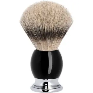 MUHLE Sophist Silvertip Badger Shaving Brush - Black And Chrome