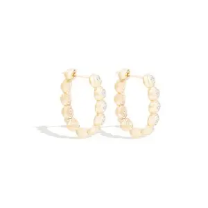 CAMPBELL + CHARLOTTE Evolve Oval Hoop Earrings - Diamond-gold