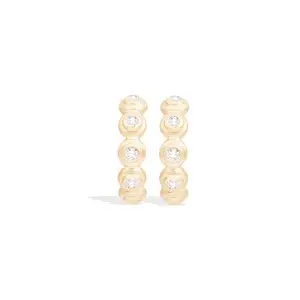 CAMPBELL + CHARLOTTE Evolve Huggie Earrings - Diamond-gold